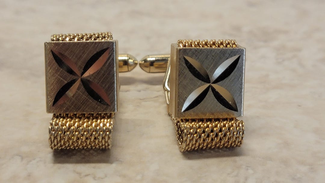 Vintage Swank Gold Cufflinks, Vintage Cufflinks, Vintage Swank, Gold ...