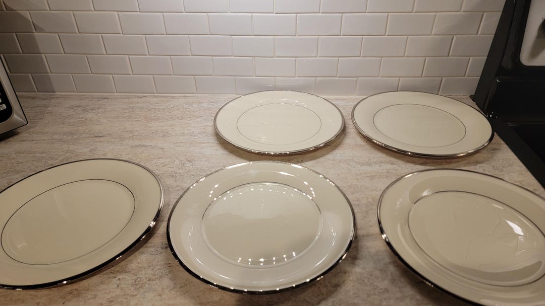 Lenox Solitaire Dinner Plate, Lenox Platinum Trim Dinner Plate, Lenox ...