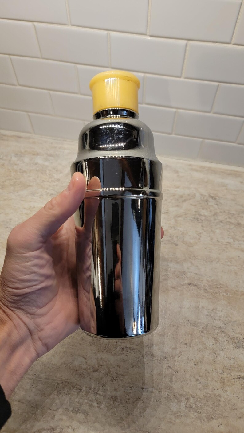 Vintage Mercury Glass Bartender Cocktail Shaker Barware, Mid Century ...