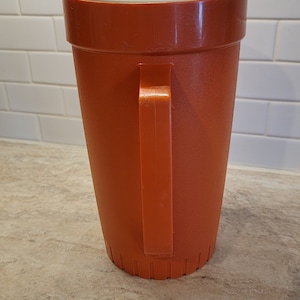 Vintage Tupperware Burnt Orange Pitcher - Etsy