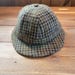 Vintage Mens Tweed Hat, Deerstalker Double Brim, Houndstooth Wool Hat ...