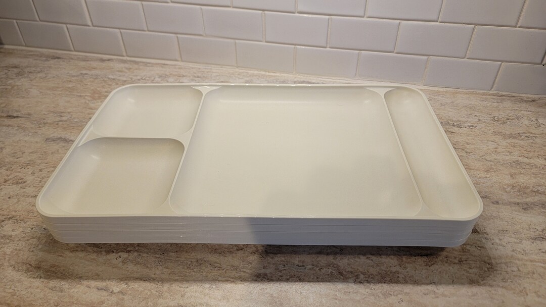 Vintage Tupperware Trays Divided Food Lunch,dinner Trays - Etsy