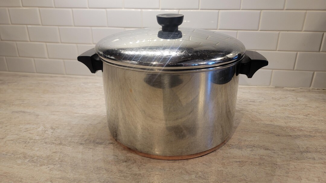 Vintage 6 Quart Reverware Copper Bottom Pot With Matching Top - Etsy