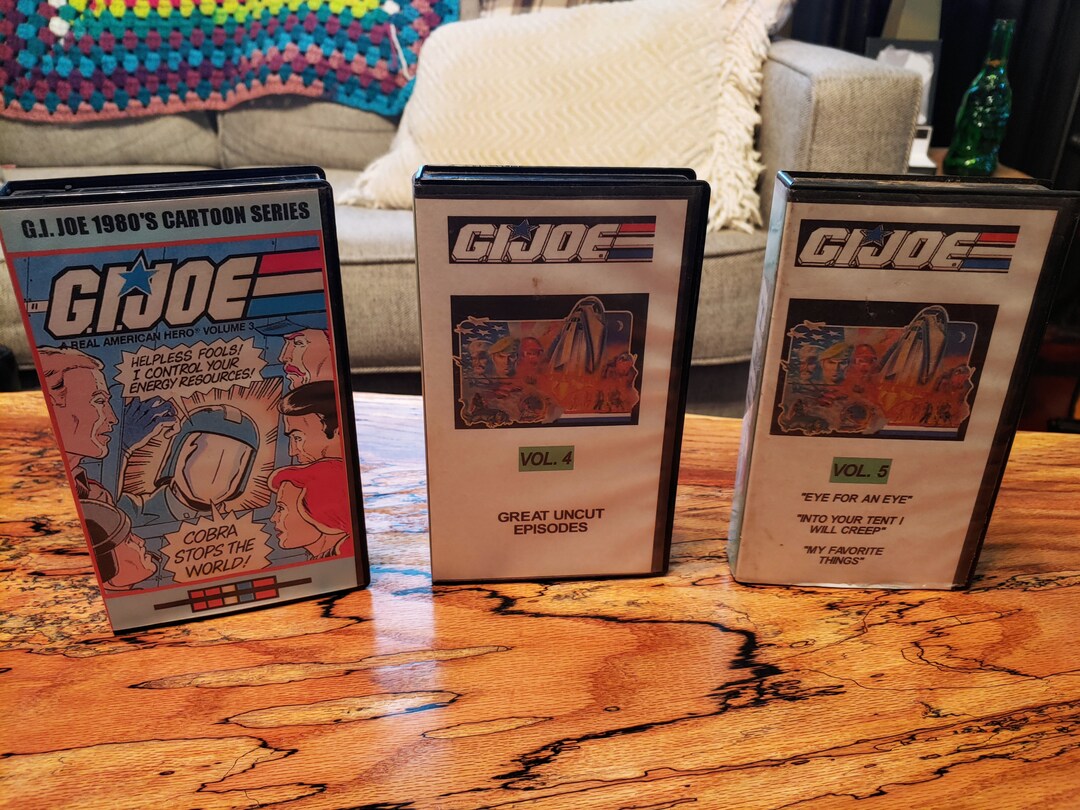 GI Joe Lot of VHS VCR Tape Cassettes, Vhs Tapes, Gijoe, Vintage Gi Joe ...
