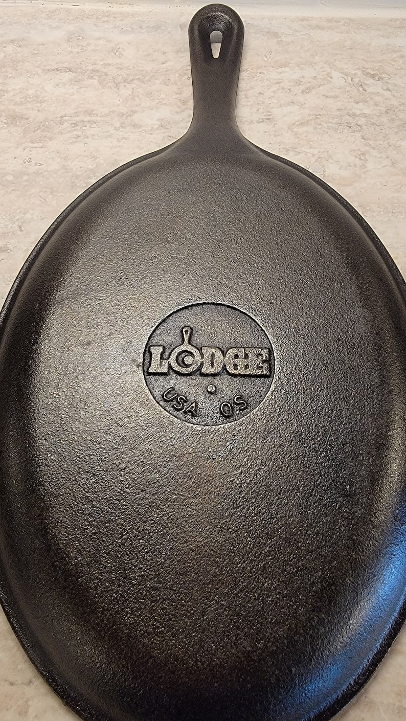 Lodge Cast Iron Oval OS2 Pan Seasoned ,frying Pan, Cast Iron Sizzler ...