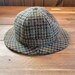 Vintage Mens Tweed Hat, Deerstalker Double Brim, Houndstooth Wool Hat ...