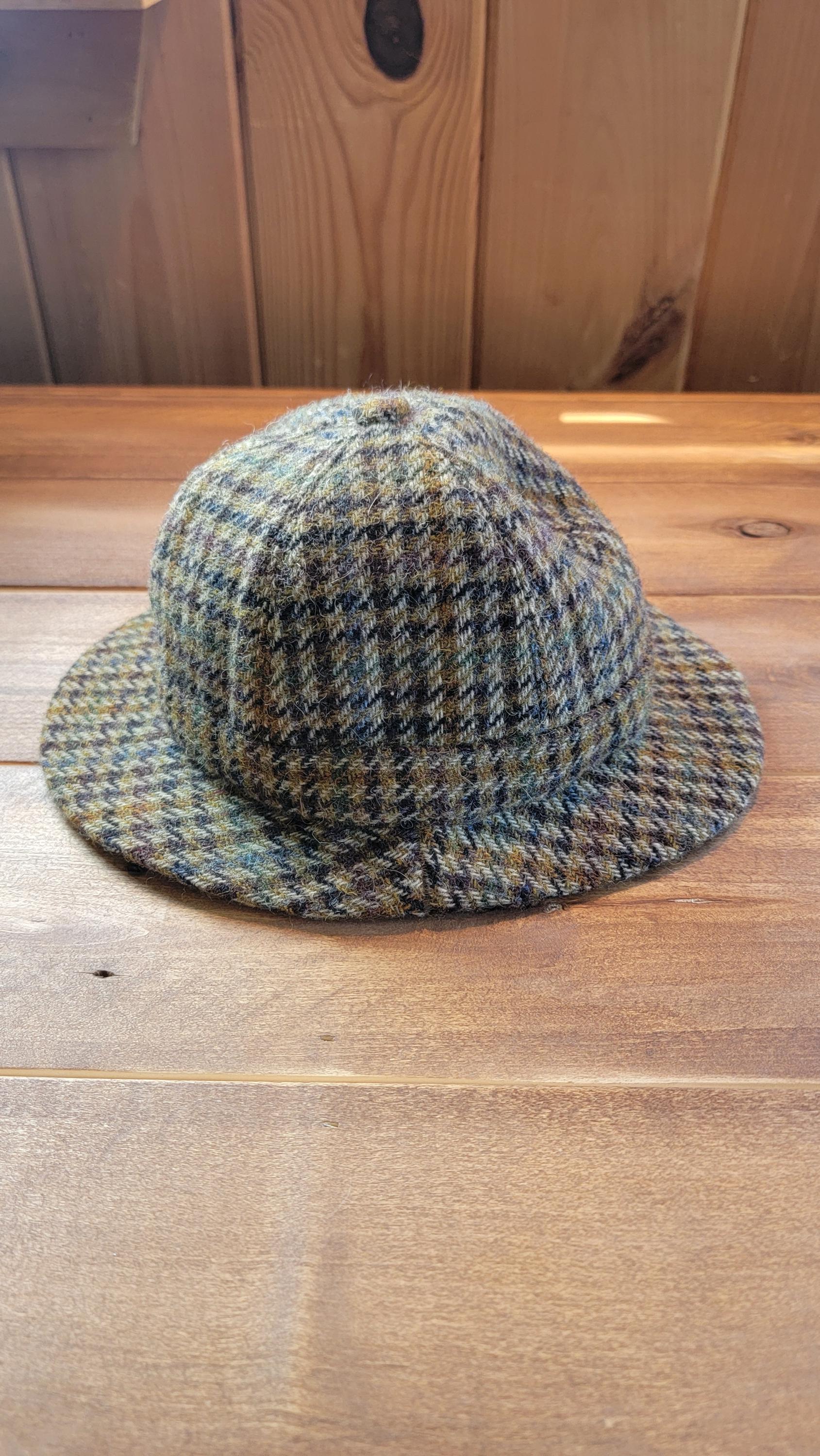 Vintage Mens Tweed Hat, Deerstalker Double Brim, Houndstooth Wool Hat ...