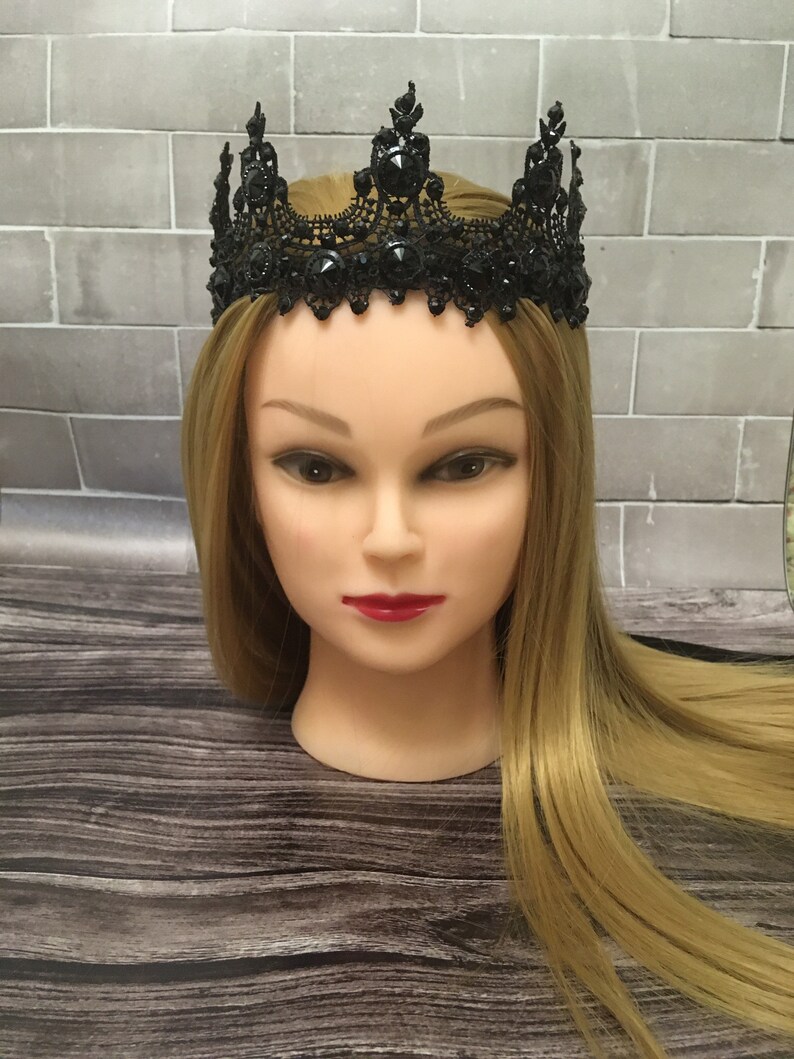 Black Gothic Crown Evil Queen Tiara Black Bridal Crown - Etsy