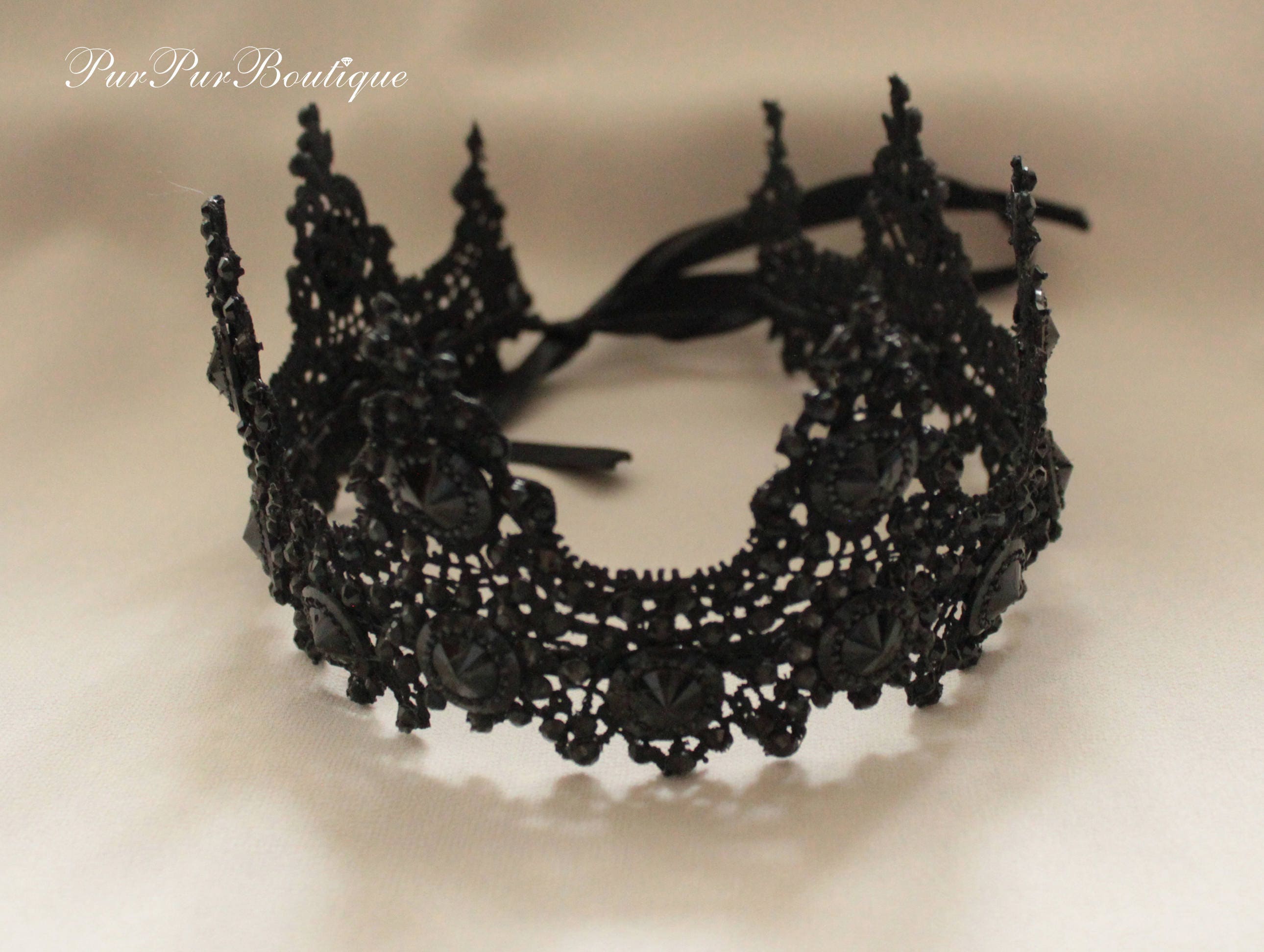 Black Gothic Crown Evil Queen Tiara Black Bridal Crown - Etsy UK