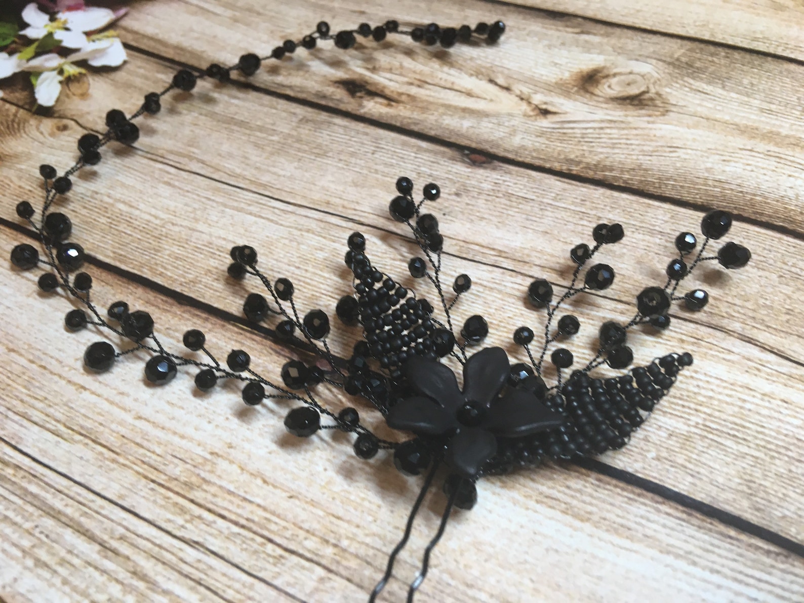 Black Wedding Hair Accessories Black Wedding Hair Jewelry - Etsy