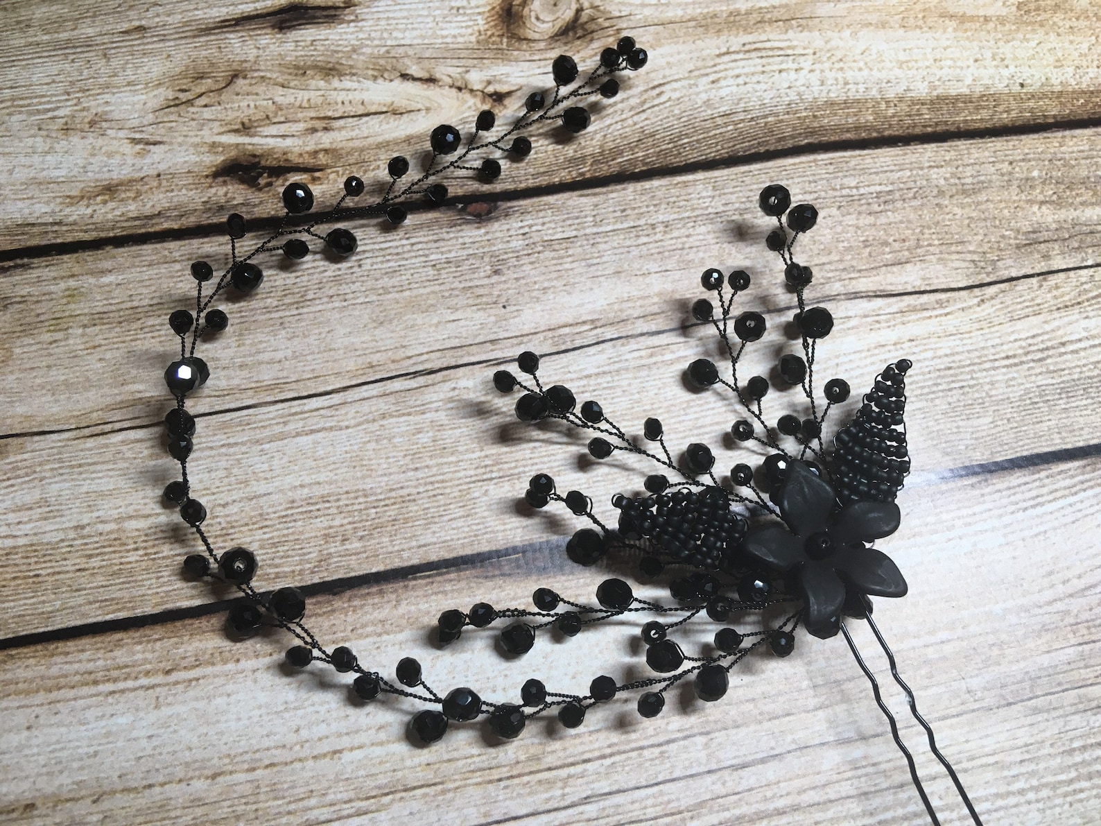 Black Wedding Hair Accessories Black Wedding Hair Jewelry - Etsy