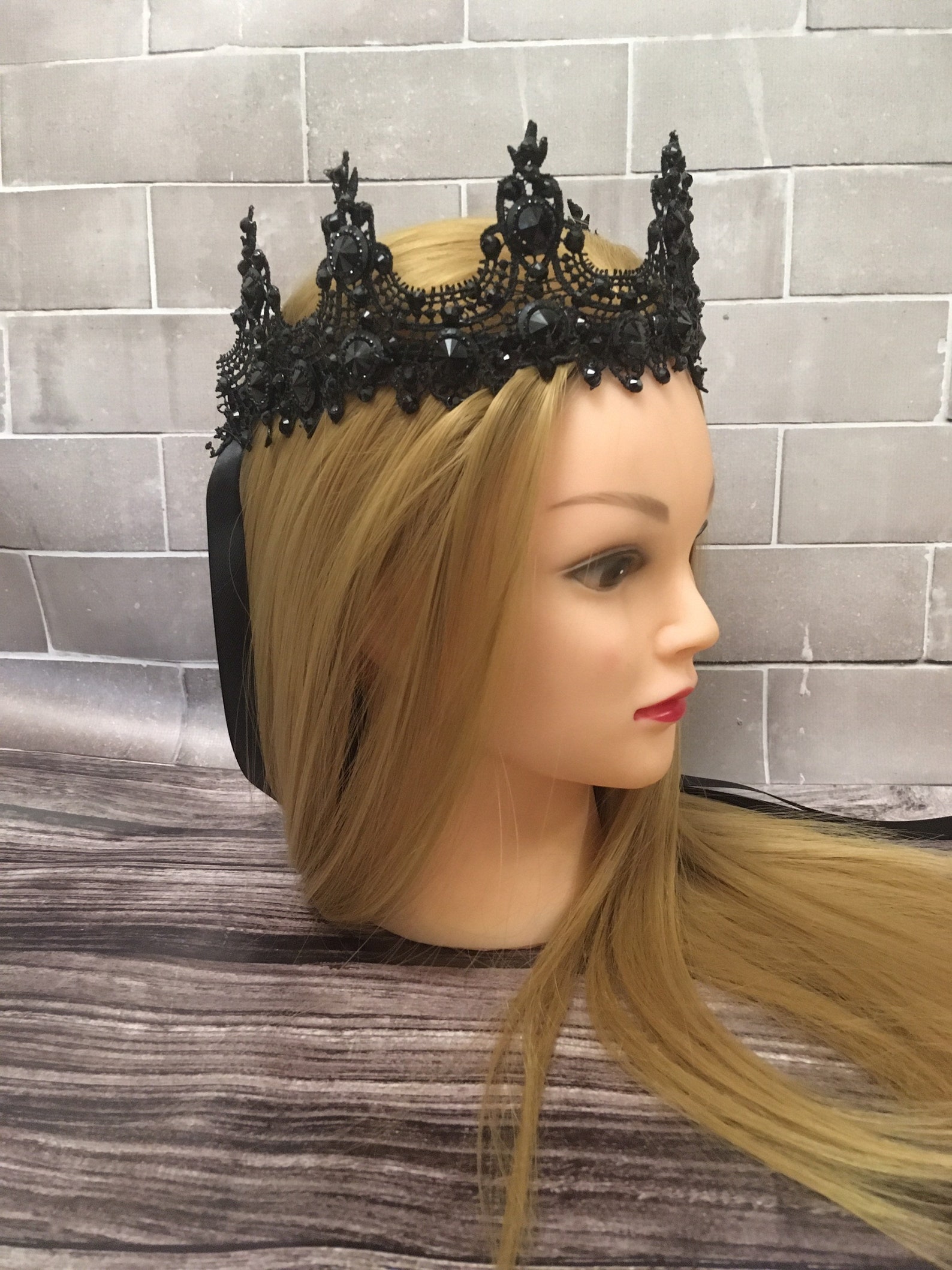 Black Gothic Crown Evil Queen Tiara Black Bridal Crown - Etsy