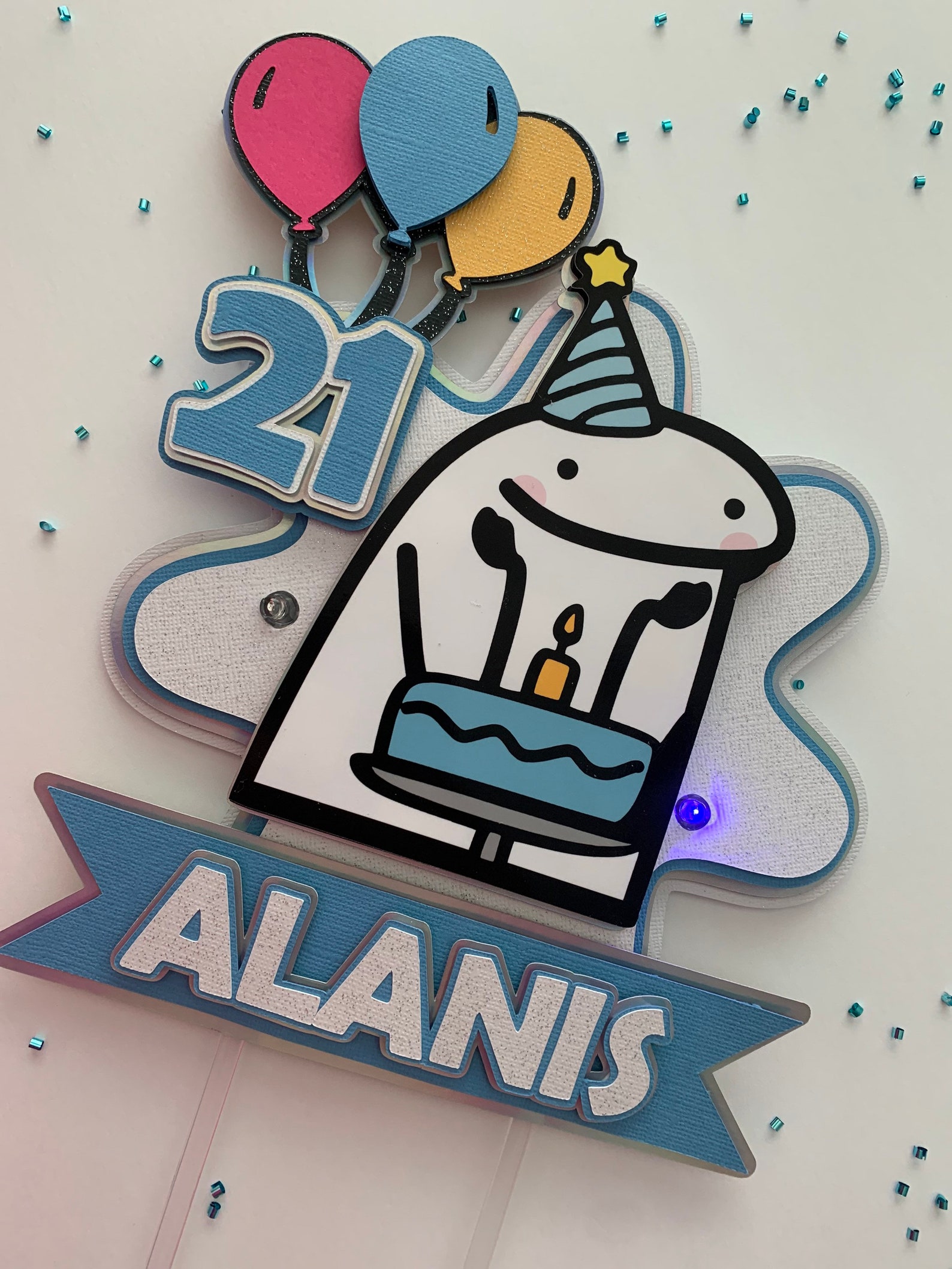 Flork Cake Topper Flork Banner Flork Character - Etsy