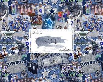 Dallas Cowboys Seamless Pattern | Etsy UK
