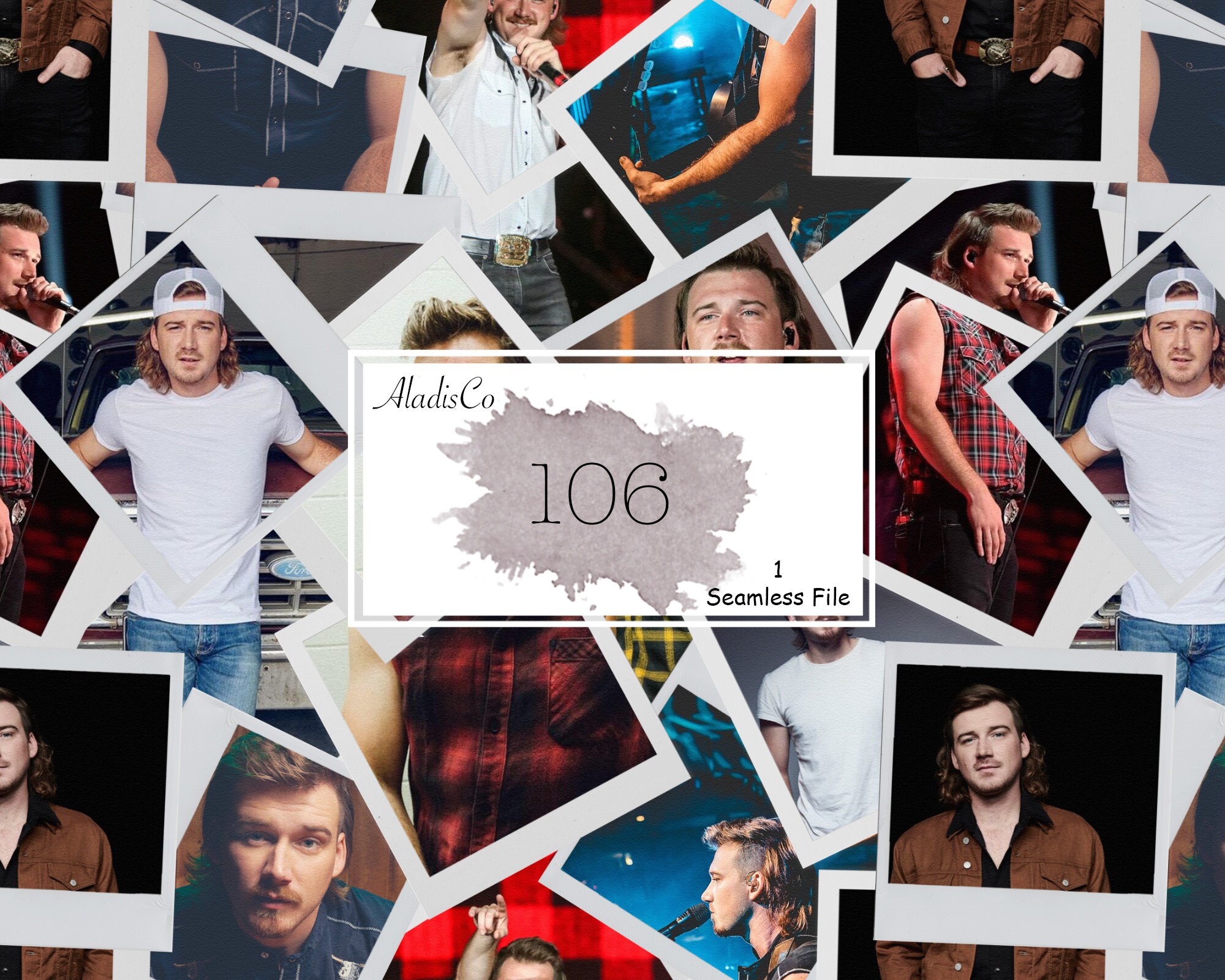 Seamless Morgan Wallen File Seamless Morgan Wallen pattern | Etsy