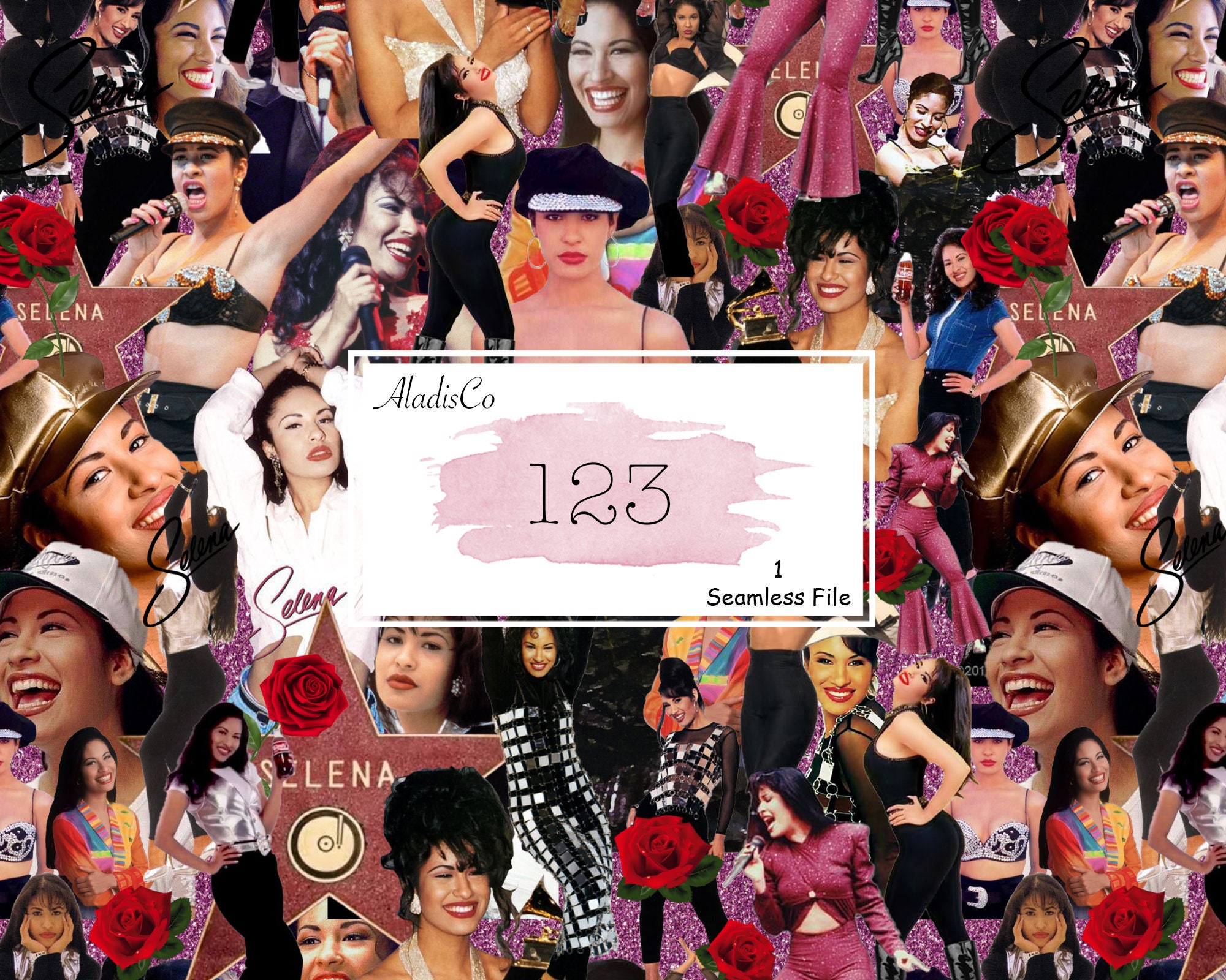 Selena Quintanilla collage PNG file Prints Home & Living Wall Hangings ...