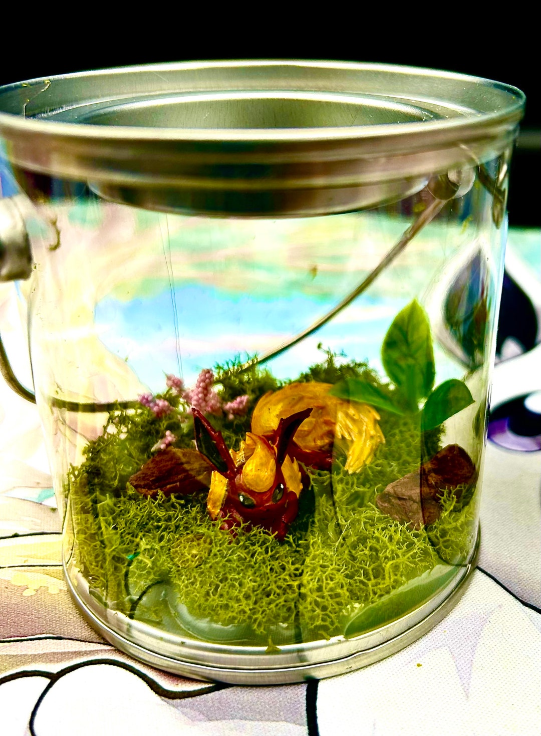Custom Flareon Pokemon Tin Terrarium/ Diorama Made to Order - Etsy