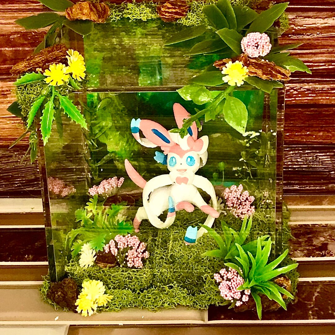Sylveon Pokémon Terrarium Display Case - Etsy
