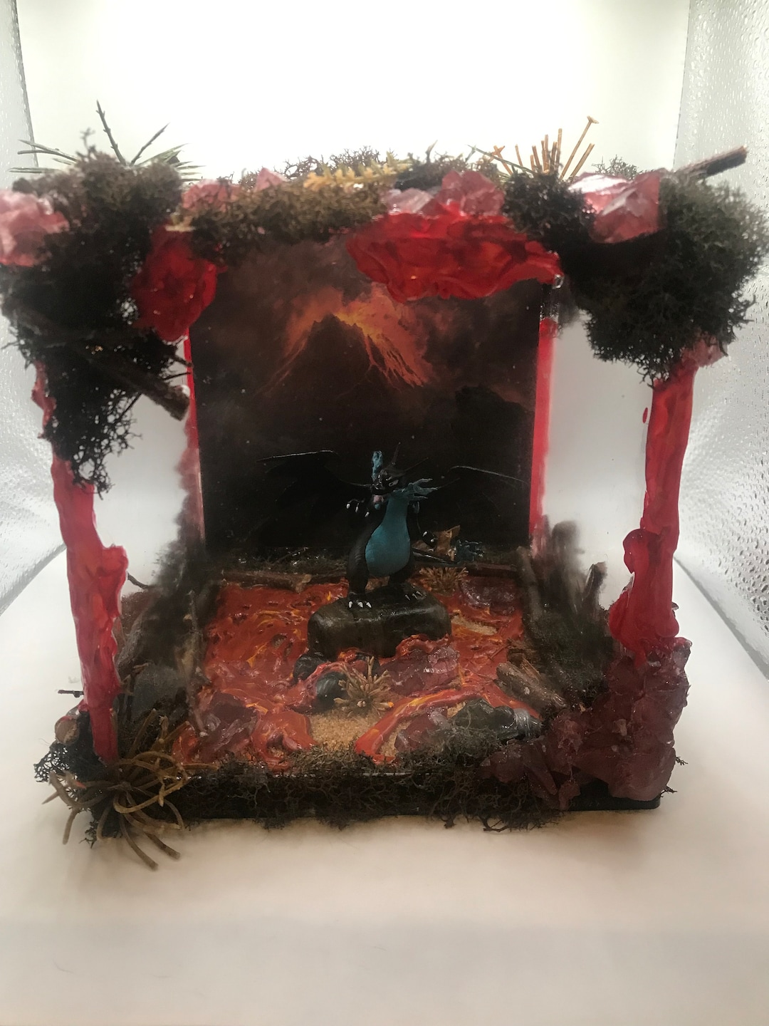 Charizard Pokémon Terrarium Cube, Desk Display, Shelf Decoration ...