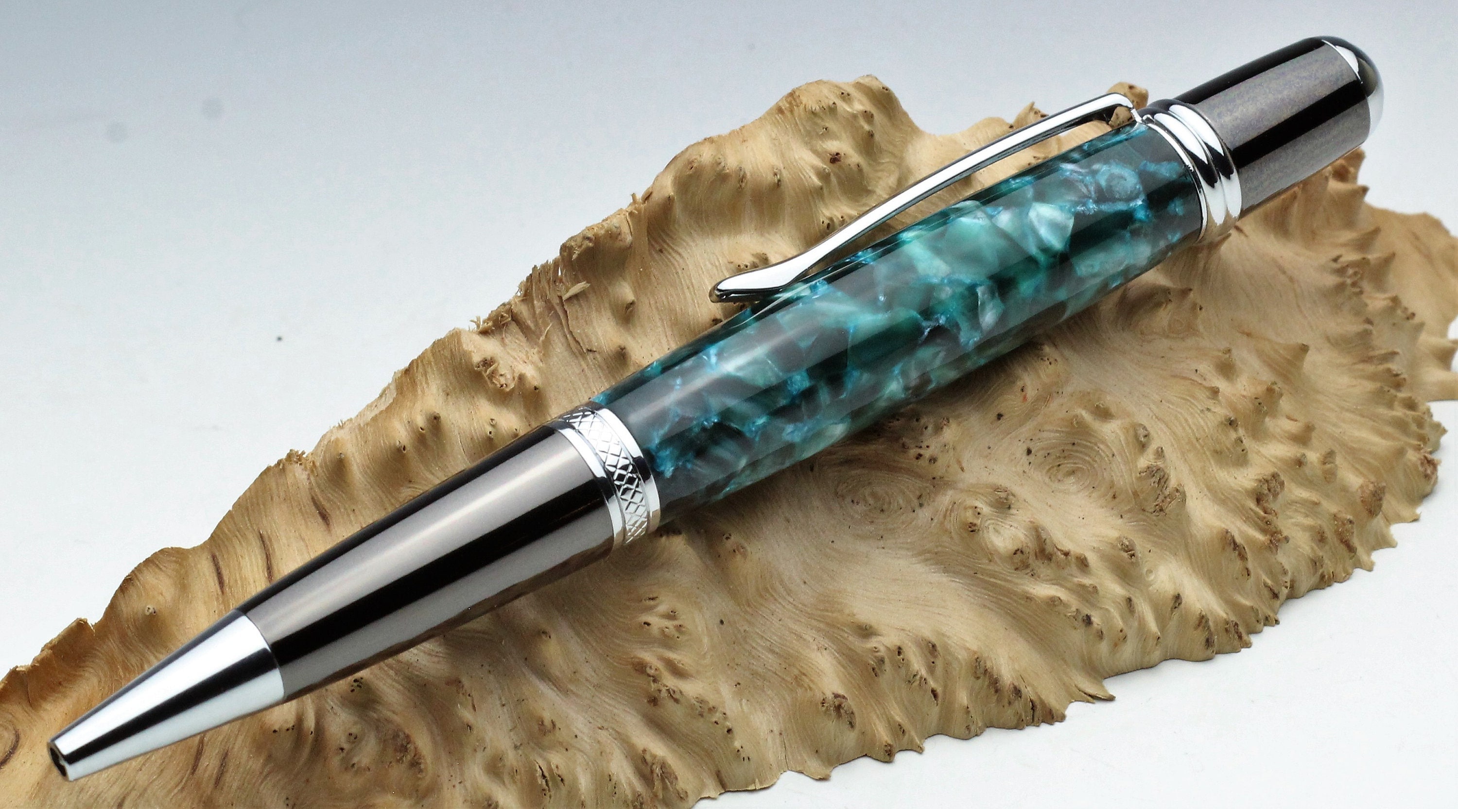 Seafoam Italian Acrylic Ballpoint Twist Pen - Etsy