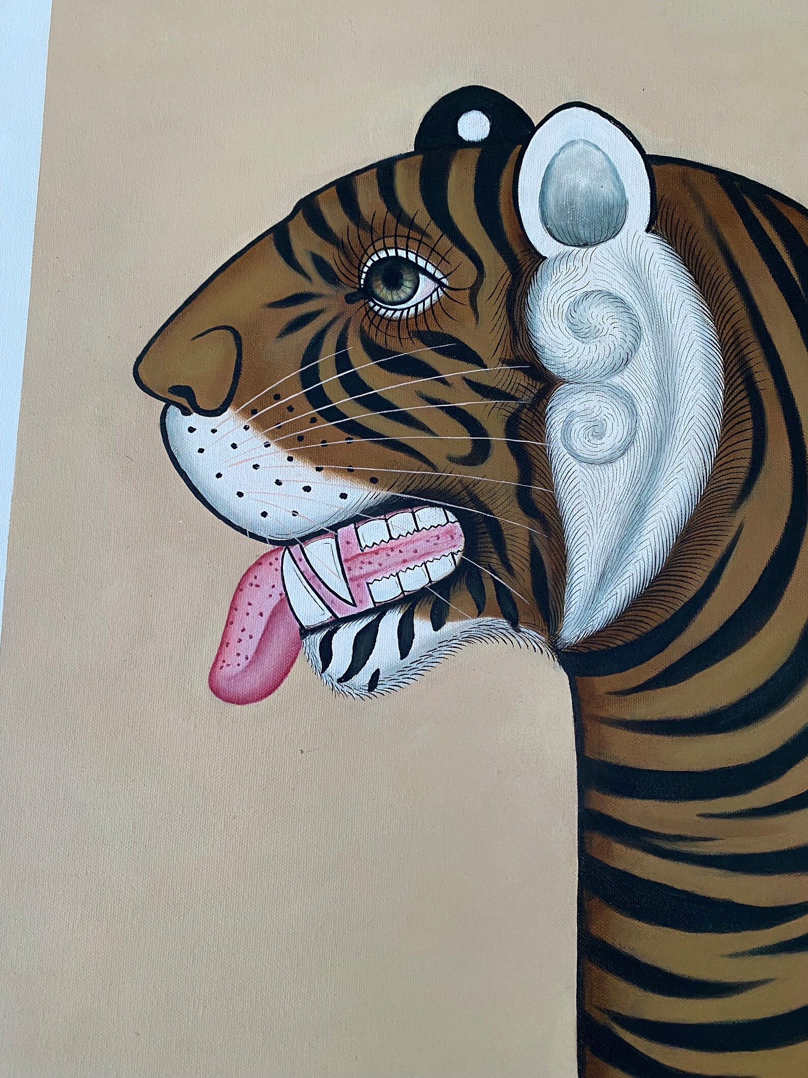 Original Bengal Tiger Oil Painting on Canvas , Customised Tiger Jaime ...