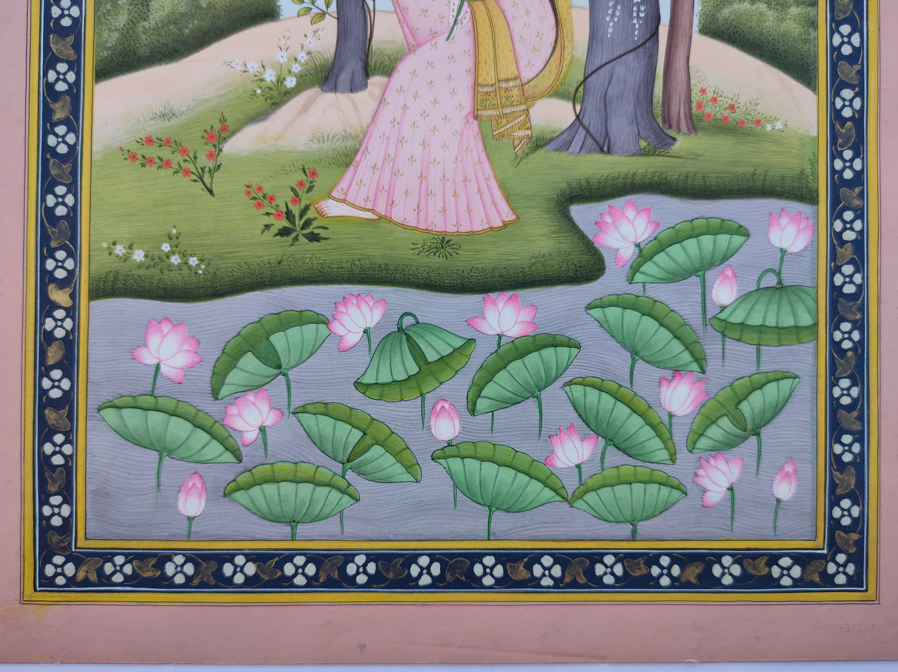 Buy Indian Miniature Kangra Pahari Nayika Original Painting ,pahari ...