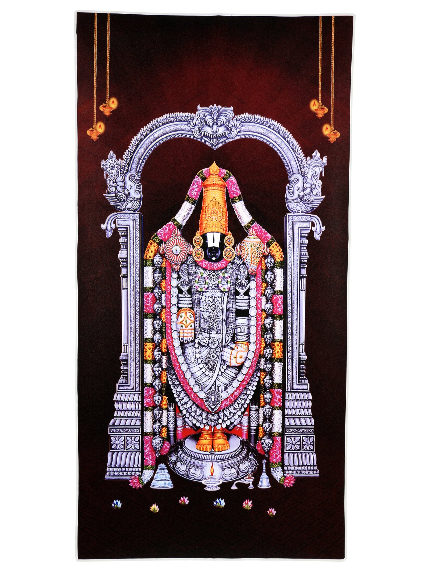 Tirupati Balaji Sparkle Print Sticker Poster Without Frame (20 X 40 ...