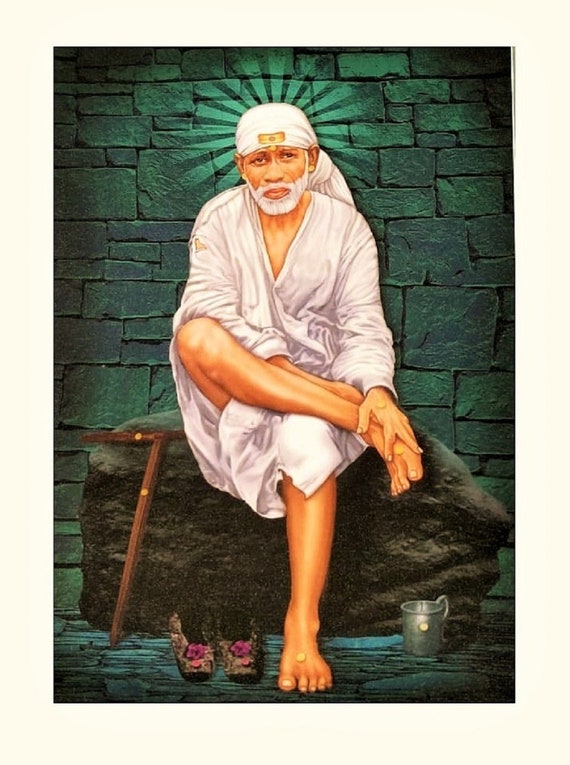 BEST SELLER Shirdi Sai Baba Sparkle Print Wall Sticker Poster - Etsy