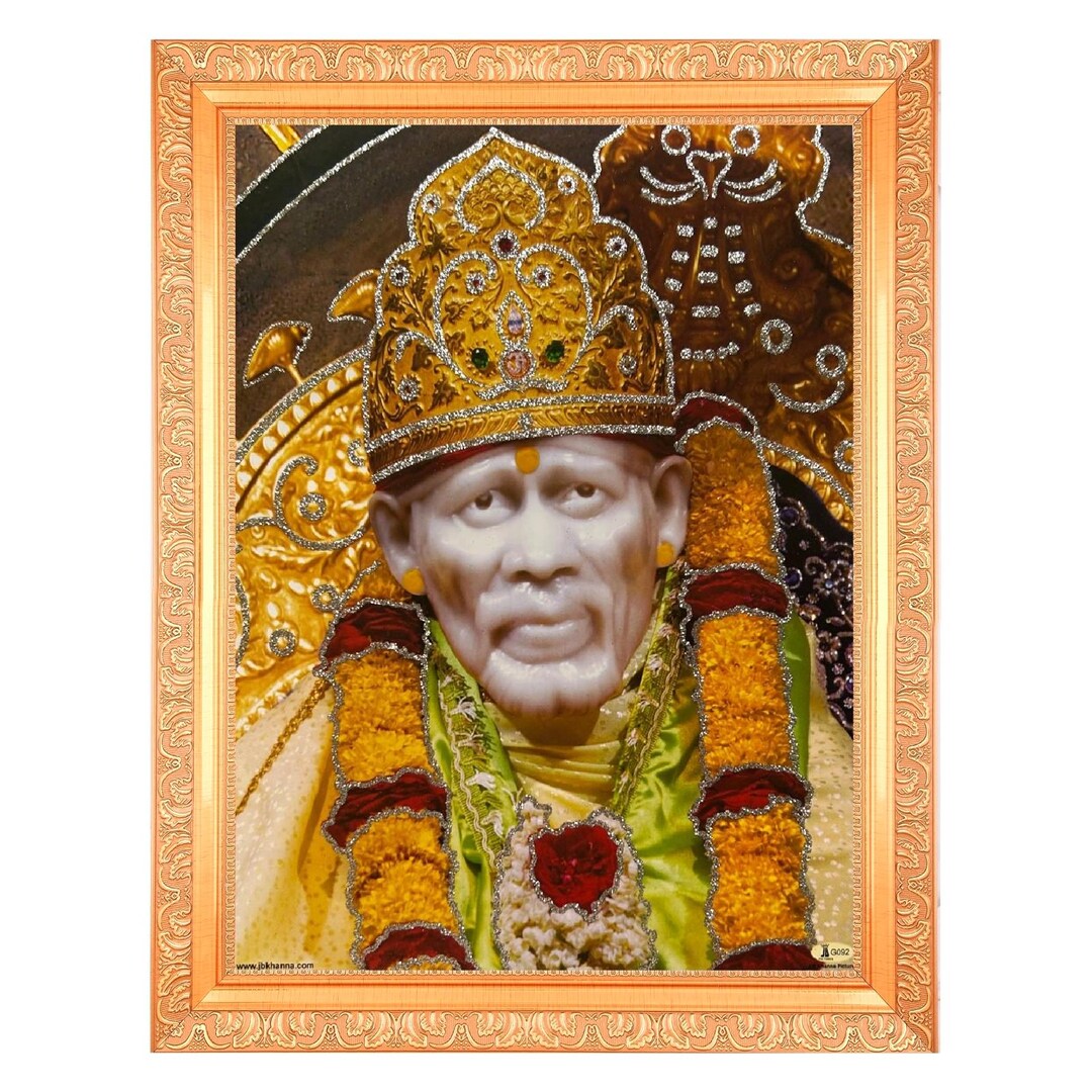 Shirdi Sai Baba Art Print in Elegant Golden Frame (11x14 Inch) - Etsy UK