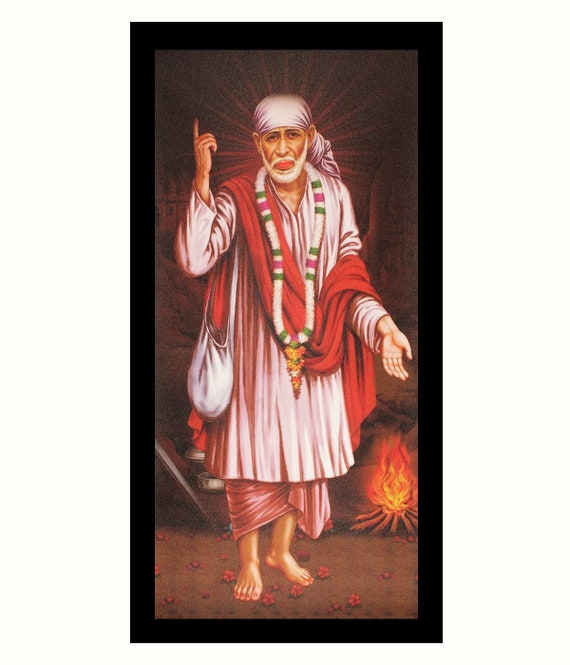 Sai Baba Sparkle Print Wall Sticker Poster Without Frame 20 X - Etsy
