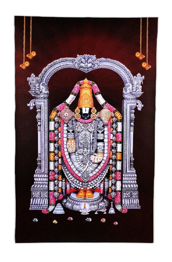 Vintage Tirupati Balaji Sparkle Print Wall Sticker Poster | Etsy