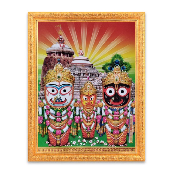 Lord Jagannath Balabhadra and Subhadra Sparkle Print Digital - Etsy India