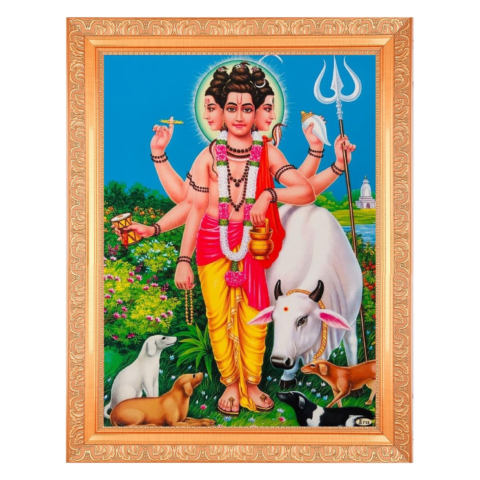 Datta Maharaj Art Print Elegant Photo in Golden Artwork Frame - Etsy