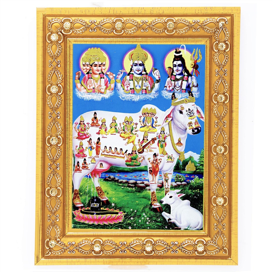 Gaumata Golden Art Work Colour Photo in Golden Wall Hanging-/-tabletop ...