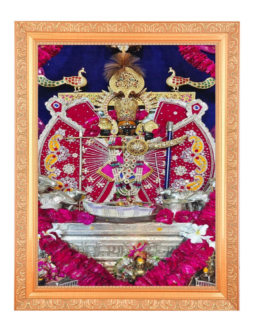 Shree Sanwariya Seth Shringar Art Print in Elegant Golden Frame (11x14 ...