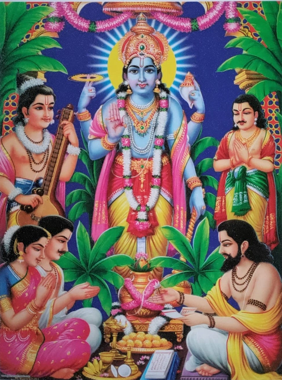 Satyanarayan Beautiful Sparkle Print Elegant Photo in Golden Artwork ...