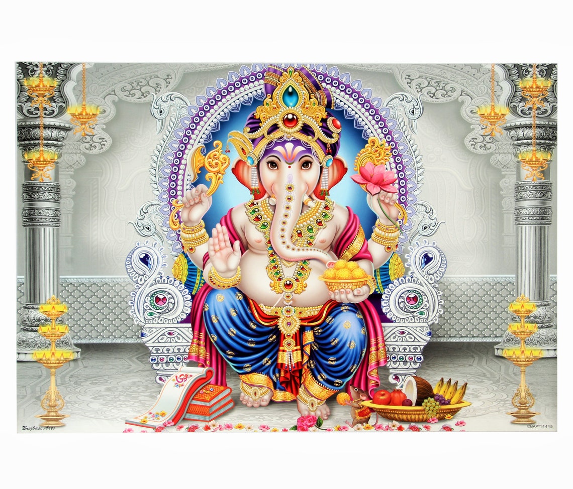 Ganesha Elegant Painting Texture Coated Fine Print Poster - Etsy