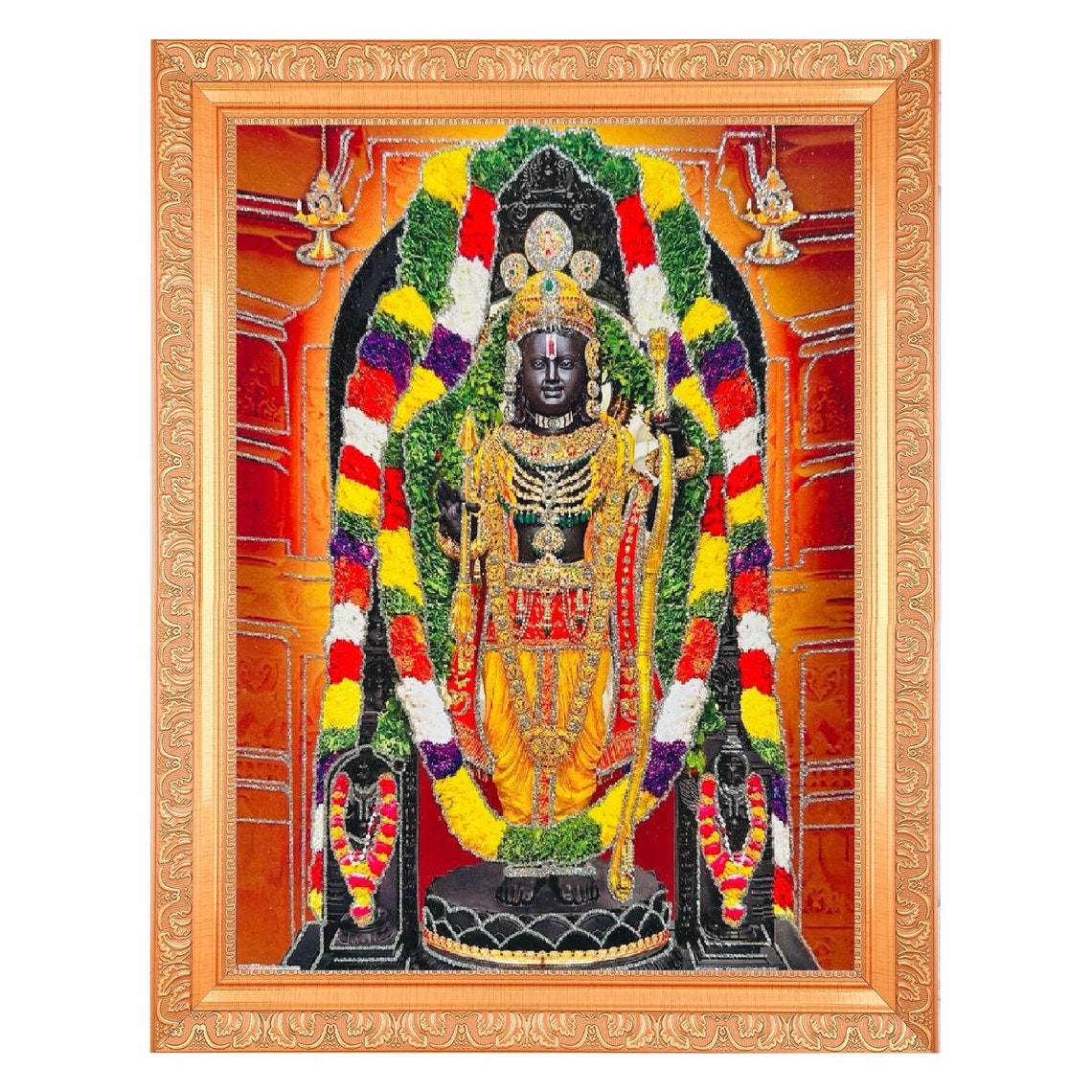 Original Ram Idol in Ayodhya Temple Zariart Print Elegant Photo in ...