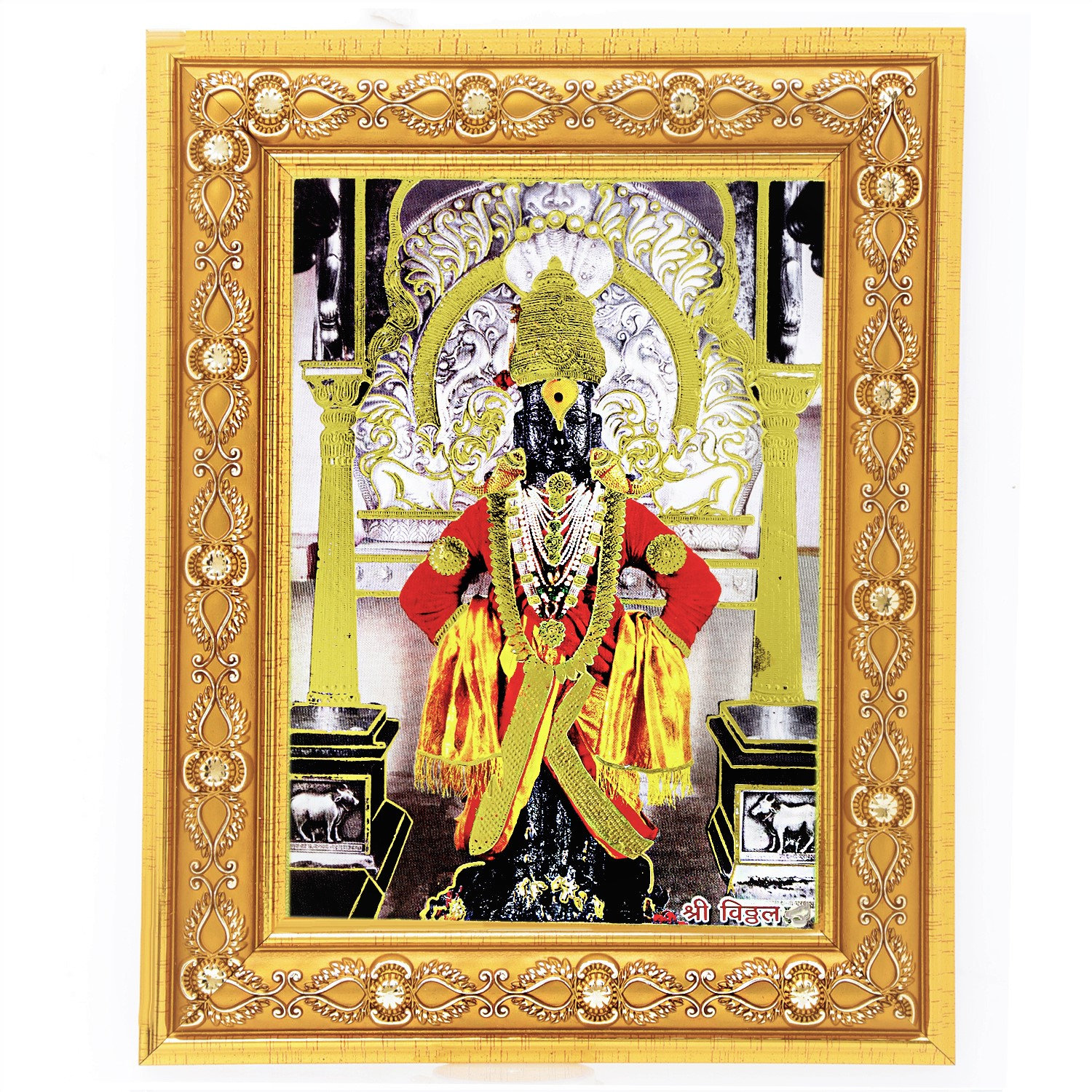Vitthal Frame Golden Art Work Colour Photo in Golden Wall - Etsy