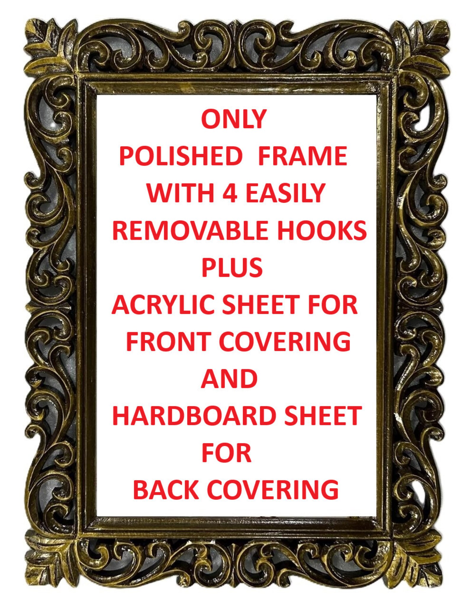 Ganesh-ji Artistic Crystal Art-work Laminated Painting in Carved Wooden ...