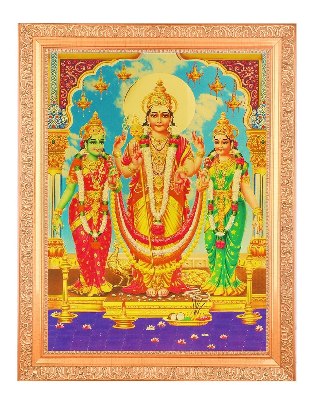 Murugan Valli Devsena (vintage Collection) Beautiful Digital Print ...
