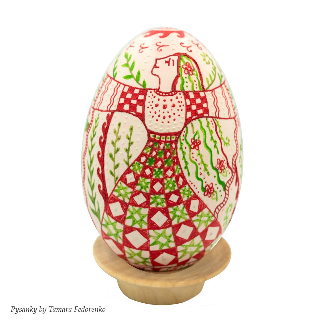 Ukrainian Handmade Gift. Real Pysanka, Big Goose Egg. Mavka Guardian of ...