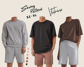 Unisex Oversize Hoodie, Sweatpants and Jogger Collection PDF Sewing ...