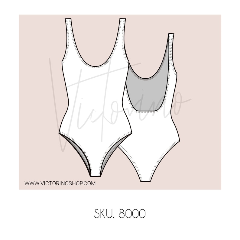 PDF Sewing Pattern Body / Bikini / Swimsuit / One-piece Swimsuit Women ...