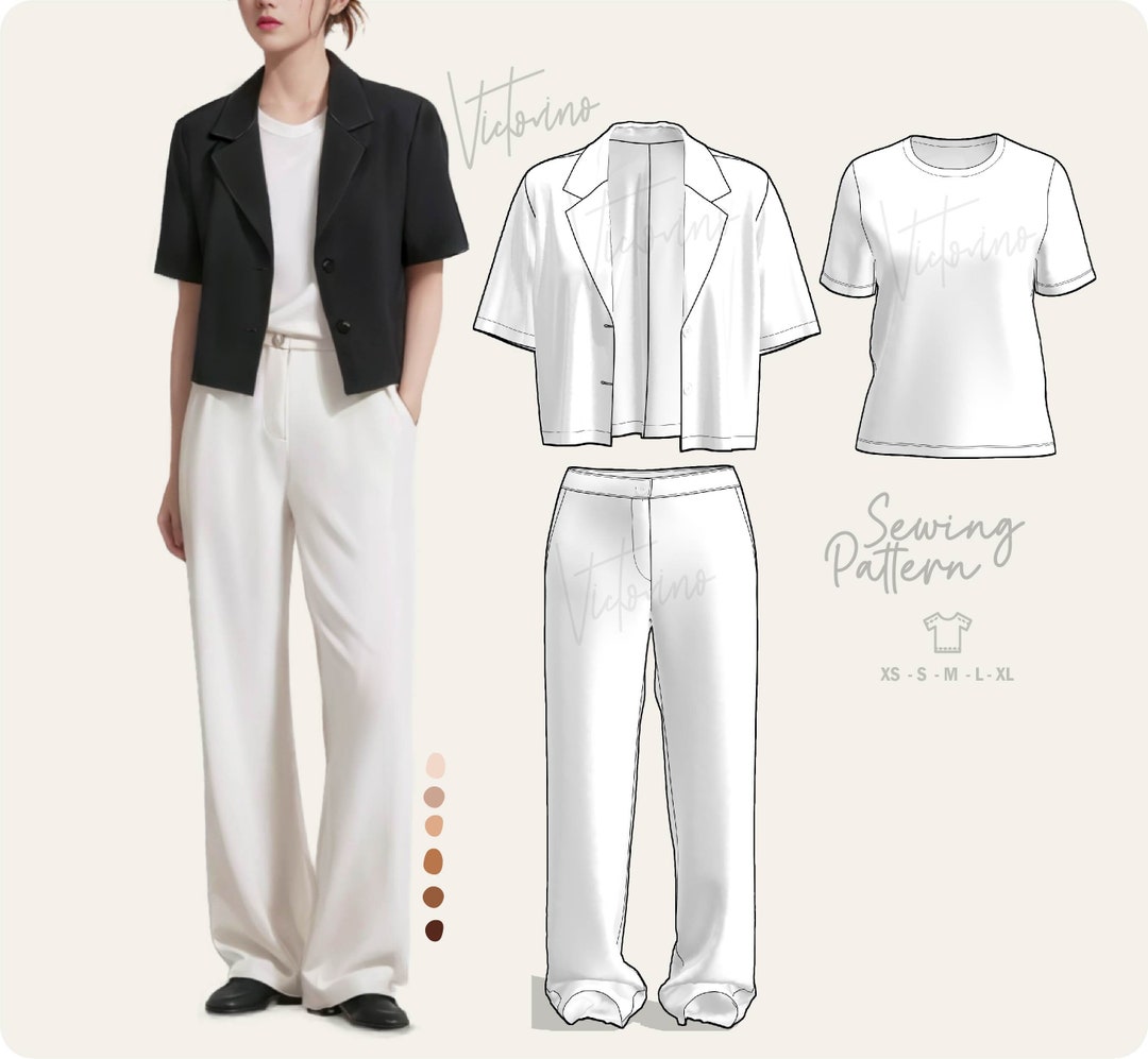 Old Money Style Outfit - PDF Sewing Pattern in All Sizes - Etsy