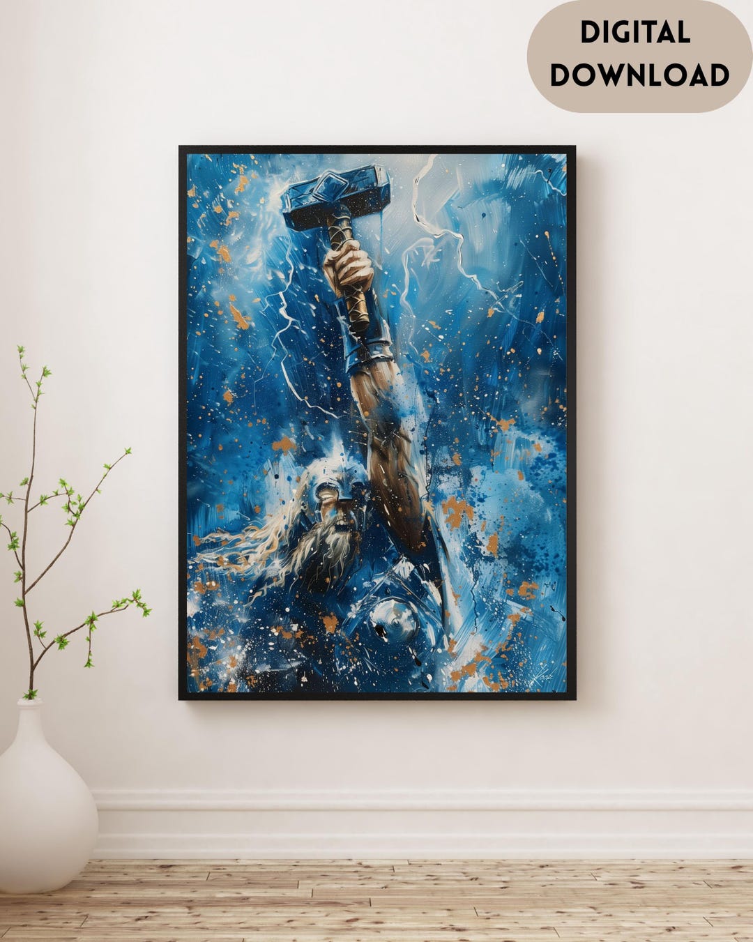 Thor Norse Mythology Wall Art | Viking Poster | Printable Digital ...