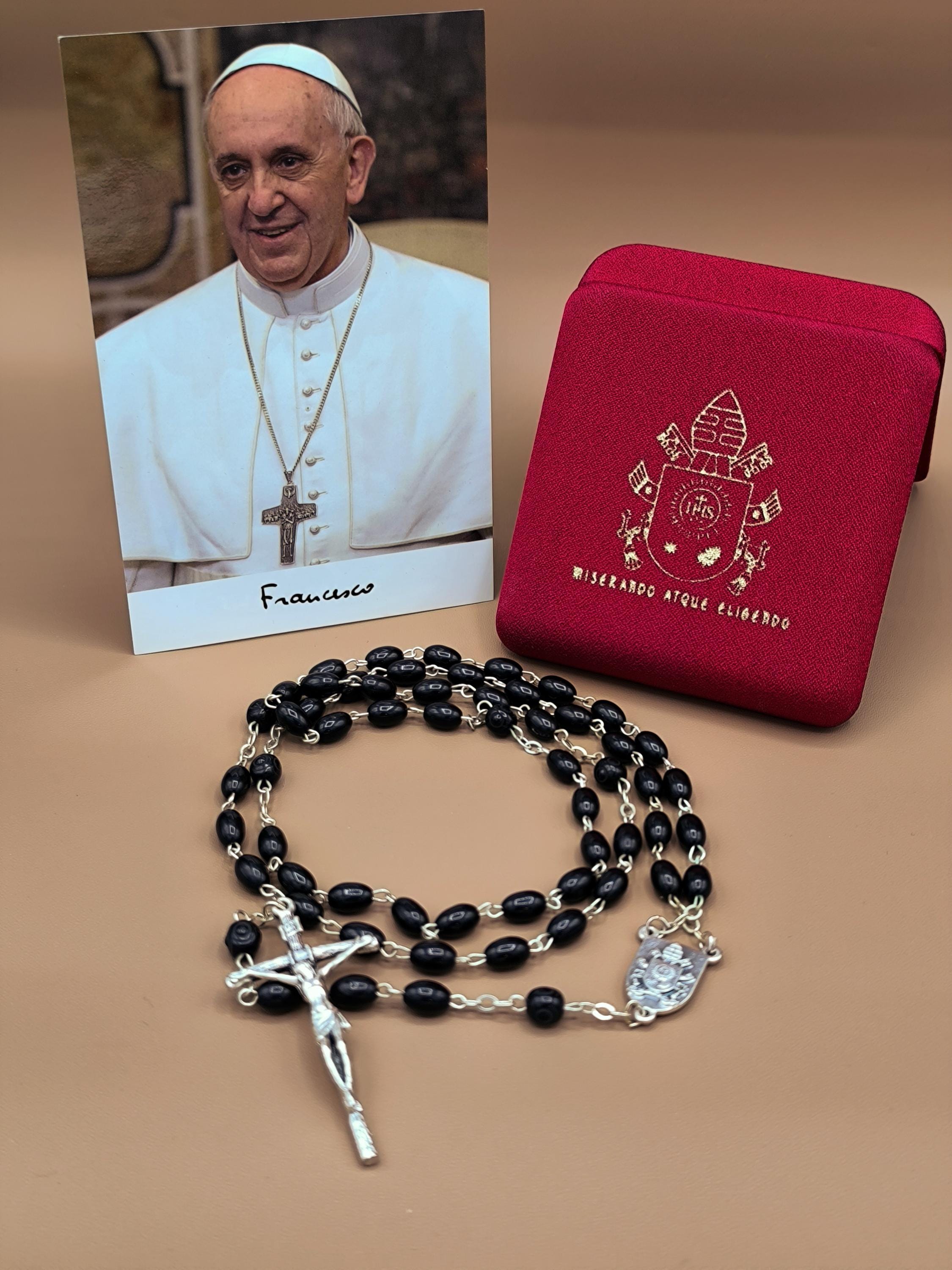 Authentic Papal Audience Rosary – Blessed by Pope Francis - With Box ...
