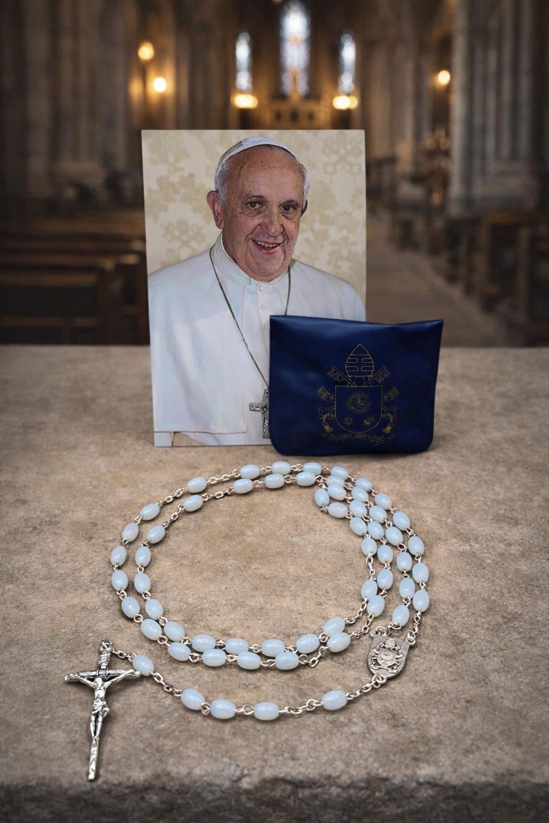 Pope Francis - Authentic Audience Rosary Blessed and Presented by the ...