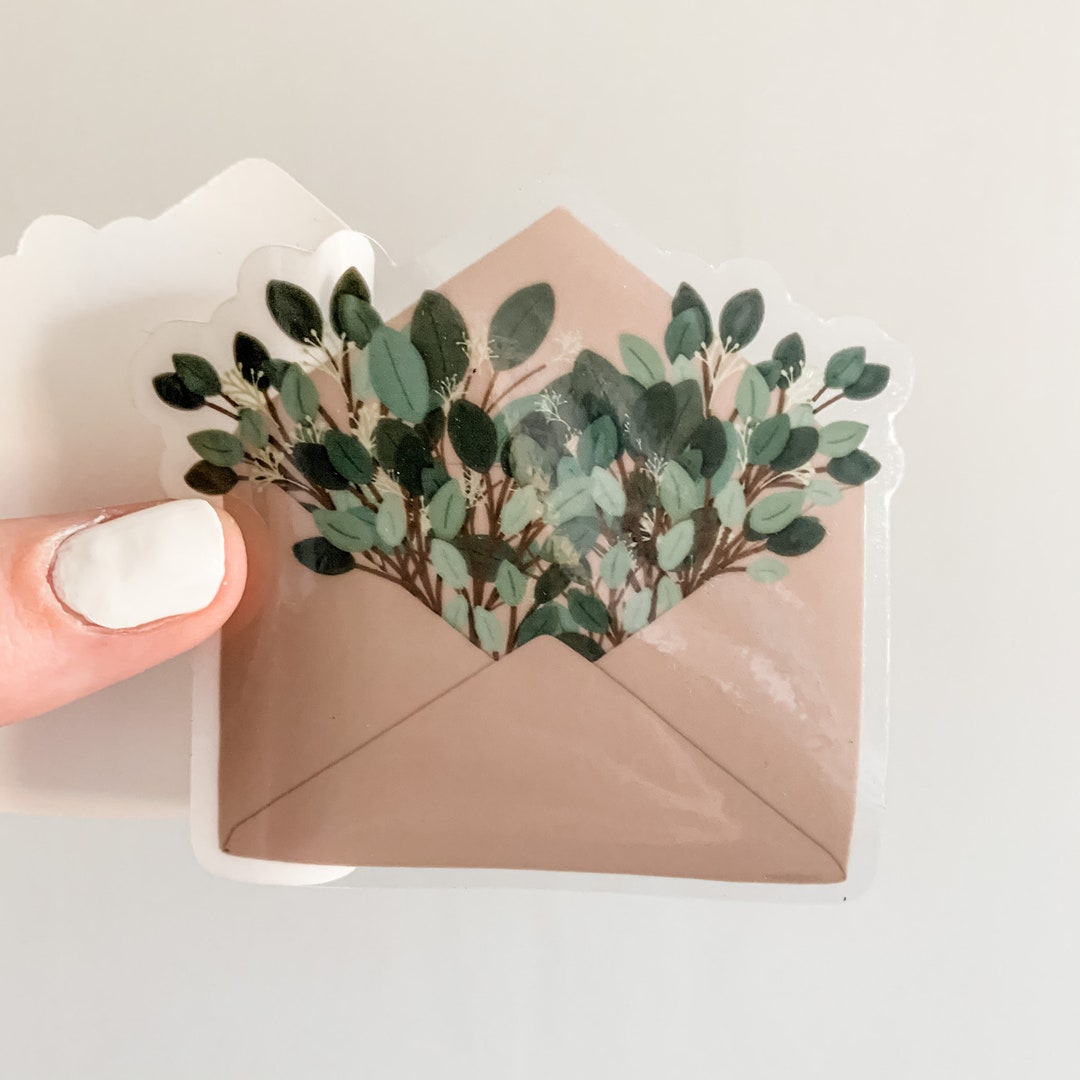 Eucalyptus Leaves Sticker / Botanical Plant Sticker for Stanley, Clear ...