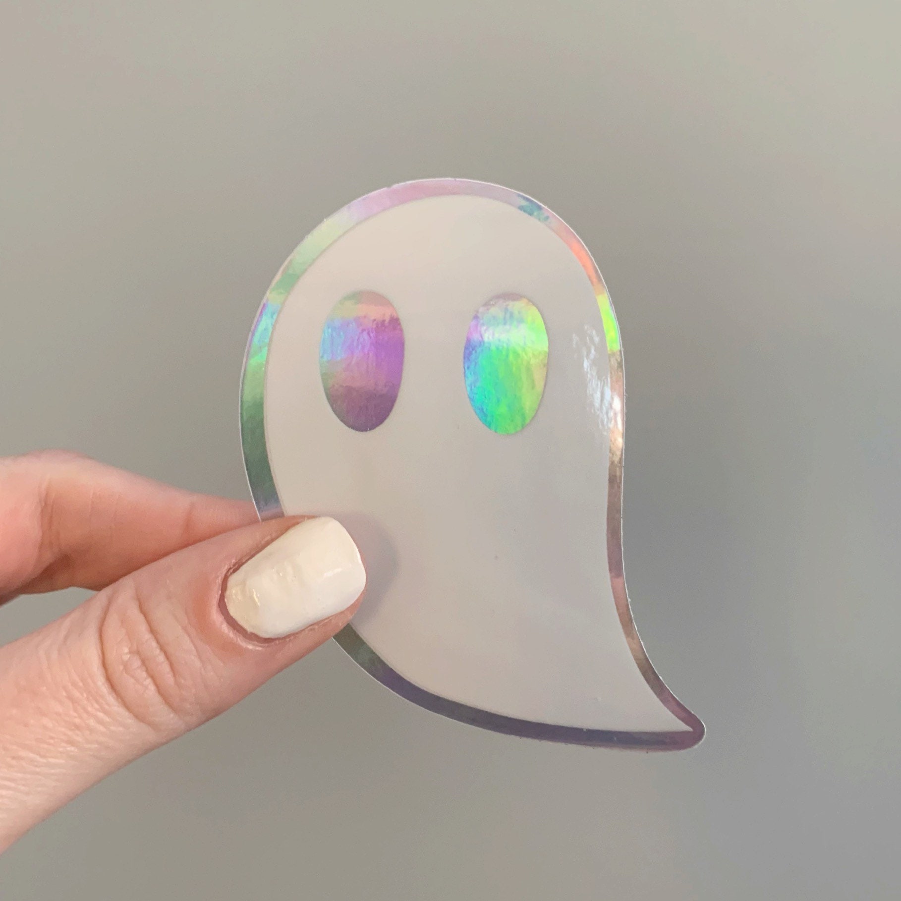 Ghost Sticker Holographic // Rainbow Holo Sticker Macbook - Etsy